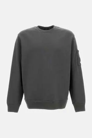 C.P. COMPANY Crewneck Sweatshirt With Lens Detail - Grey