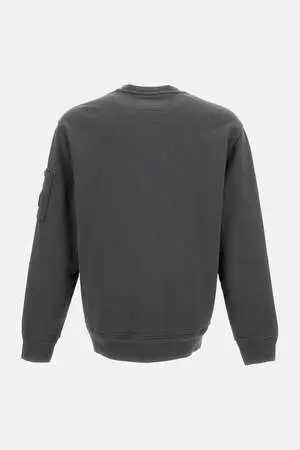 C.P. COMPANY Crewneck Sweatshirt With Lens Detail - Grey