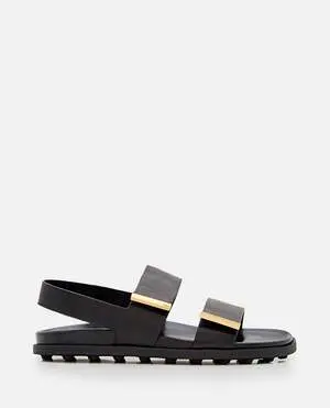 TOD'S Leather Sandals Black