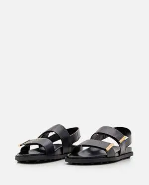 TOD'S Leather Sandals - Black