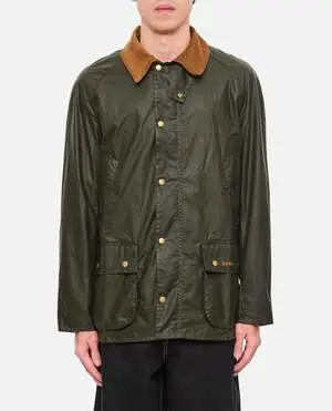 Barbour Jacket With Pockets And Embroidered Logo - Green