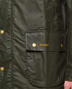 Barbour Jacket With Pockets And Embroidered Logo
