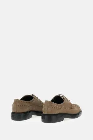 Hogan H704 Derby Shoes With Perforations - Grey