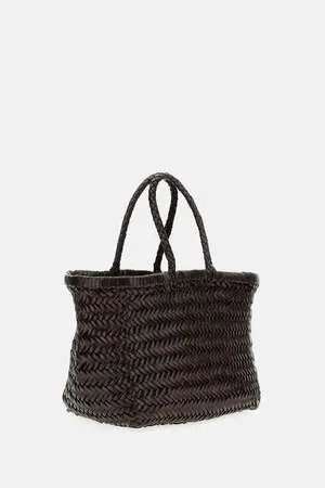 Dragon Diffusion Woven Leather Carryall - Brown