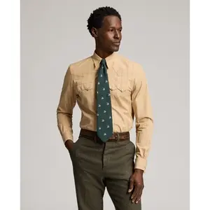 Ralph Lauren Slim Fit French Cuff Western Shirt