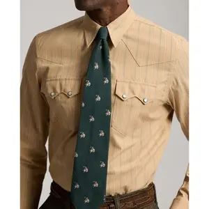 Ralph Lauren Slim Fit French Cuff Western Shirt