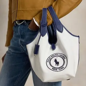 Ralph Lauren Canvas Tote With Logo - Paper
