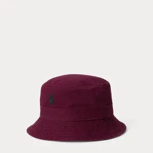 Ralph Lauren Cotton Bucket Hat - Classic Wine