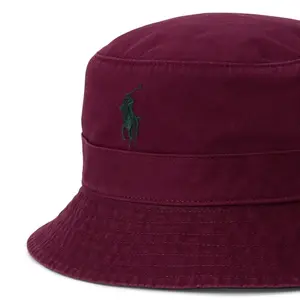 Ralph Lauren Cotton Bucket Hat - Classic Wine