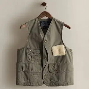 Ralph Lauren C. 1995 Fishing-inspired Vest - Olive