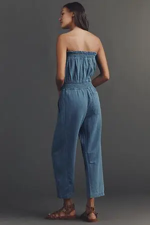 PILCRO Reese Strapless Jumpsuit