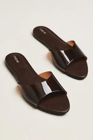 Maeve Poted Toe Slip On Sandals - Brown