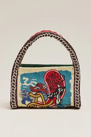 ALEMAIS Desert Beaded Mini Barrel Bag