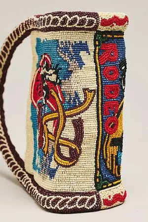 ALEMAIS Desert Beaded Mini Barrel Bag