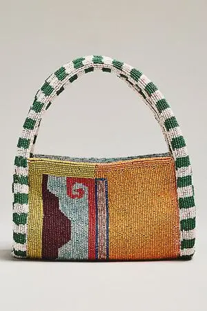 ALEMAIS Desert Beaded Mi Barrel Bag - Orange Pattern