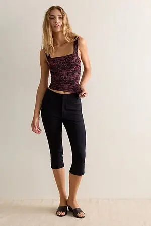 Free People Intimately Seamless Lace Tank Top - Plum Shadow