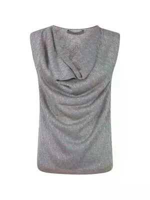 D.exterior Zigzag-pattern Top - Brown