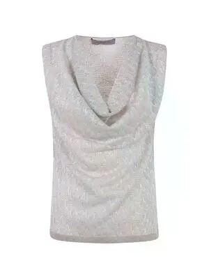 D.exterior Zigzag-pattern Top - Neutrals