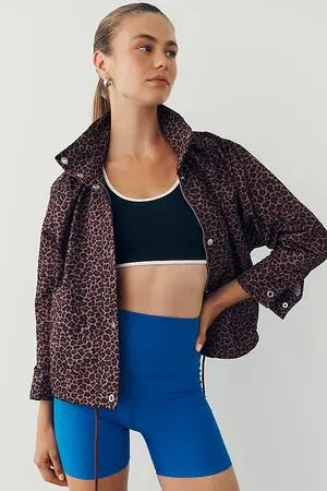Daily Practice Leopard Print Funnel Neck Jacket