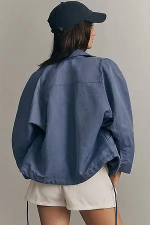 DAILY PRACTICE Funnel Neck Jacket - Navy
