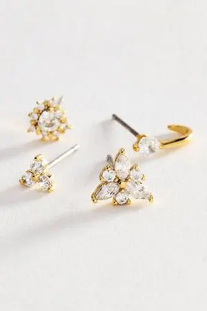 Anthropologie Stud Earring Set Of Four - Gold