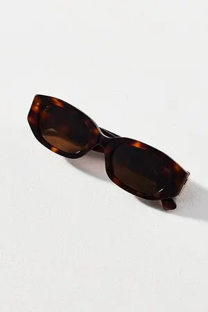 Anthropologie Geometric Rectangle Sunglasses - Tortoise