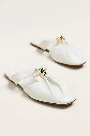 Maeve Hardware Closed-toe Sliders - Cream