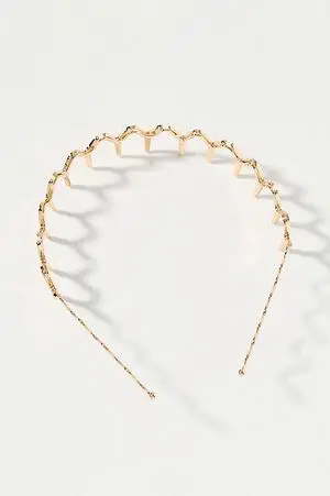 NOVA Metal Zigzag Headband - Gold