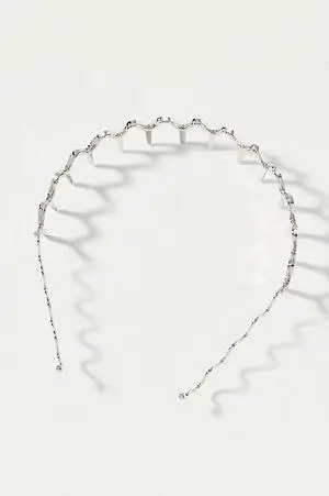 NOVA Metal Zigzag Headband - Silver