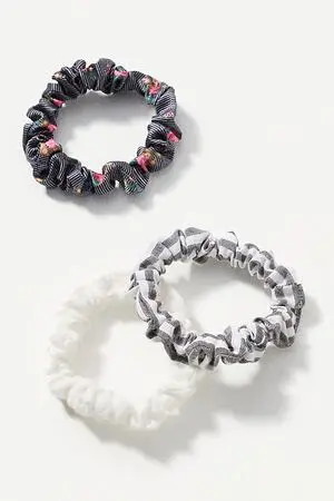 Anthropologie Set Of Scrunchies - Black