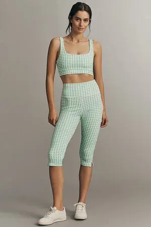 Strut This Wren Capri Pants - Green Gingham