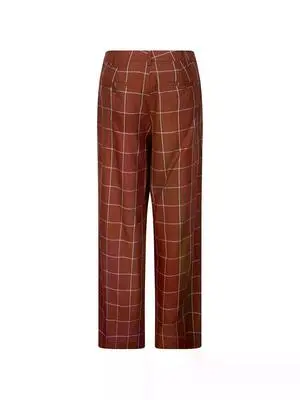 MAISON JEJIA Katherine Check Trousers