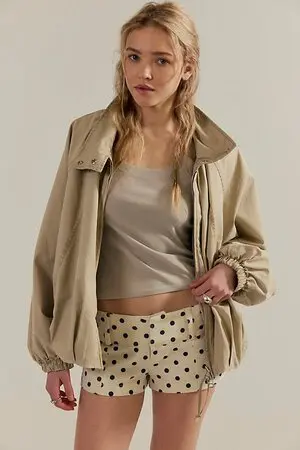 Free People Ana Printed Micro Shorts - Spring White Combo