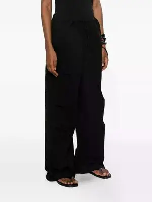 ENTIRE STUDIOS Drawstring Wide Leg Trousers - Black