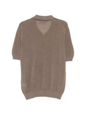 Tagliatore Finday Open-knit T-shirt - Brown