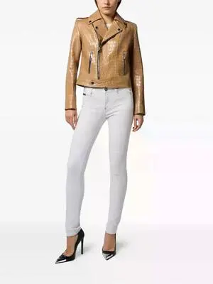 Philipp Plein Cocco Biker Jacket - Neutrals