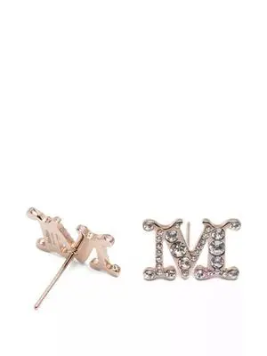 Max Mara Embellished M-letter Stud Earrings