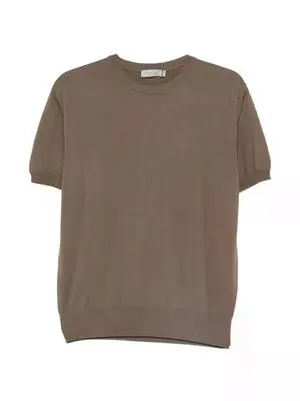 Canali Short-sleeve Crew-neck T-shirt - Brown