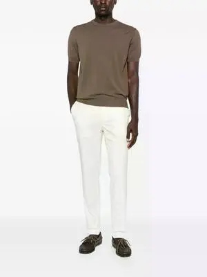 Canali Short-sleeve Crew-neck T-shirt - Brown