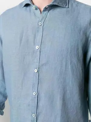 Canali Slim-fit Linen Shirt