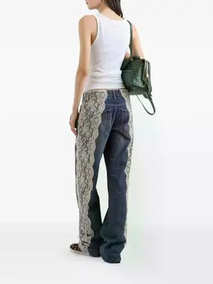Dolce & Gabbana Lace Trimmed Denim Jeans