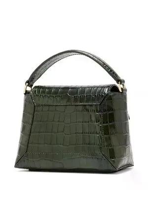Strathberry Croc-effect Satchel - Green