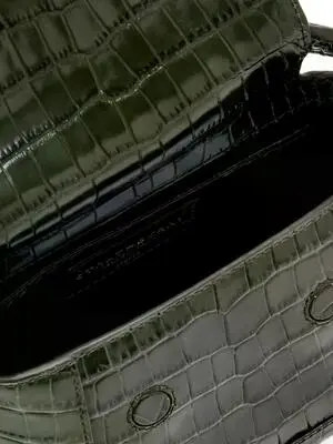 Strathberry Croc-effect Satchel - Green