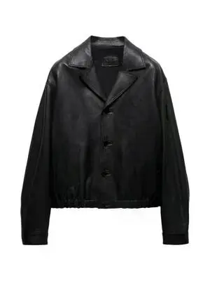 Prada Button Leather Jacket