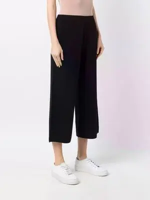 ALLUDE Cropped Wide-leg Wool Trousers
