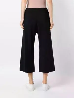 ALLUDE Cropped Wide-leg Wool Trousers