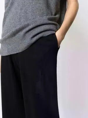 ALLUDE Cropped Wide-leg Wool Trousers
