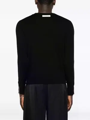 IVORY PARIS Buttoned Crew-neck Sweater - Black