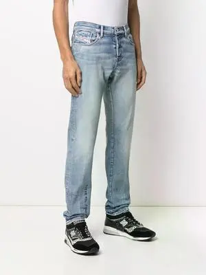 DIESEL® Straight-leg Light Wash Jeans