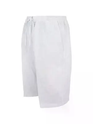 120% Lino Drawstring Bermuda Shorts - White